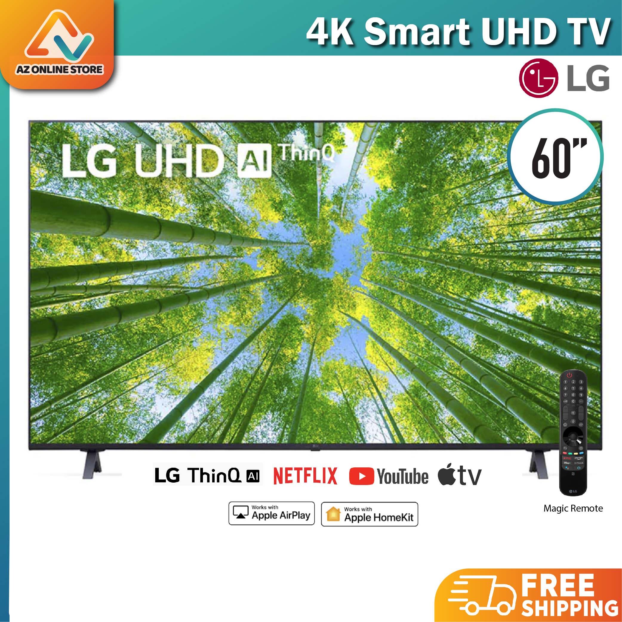 [NEW 2022] LG 60 inch UQ80 Series TV 4K" Smart UHD TV with AI ThinQ® 60 ...
