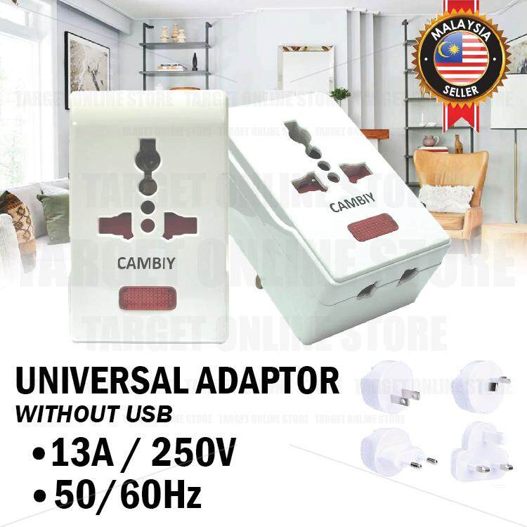 Universal Socket 3 Pin Plug Adaptor Travel Adapter Multi Switch ...