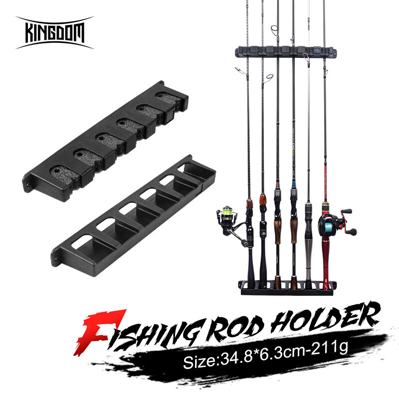 Kingdom Vertical Fishing Rod Holder Wall Mounted Fishing Rod Rack Store ...
