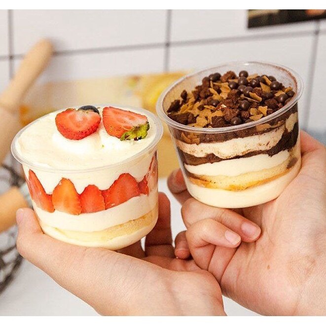 RORA - 240ML Panna Cotta Cup l Disposable Pudding Cup l Ice Cream Cup ...