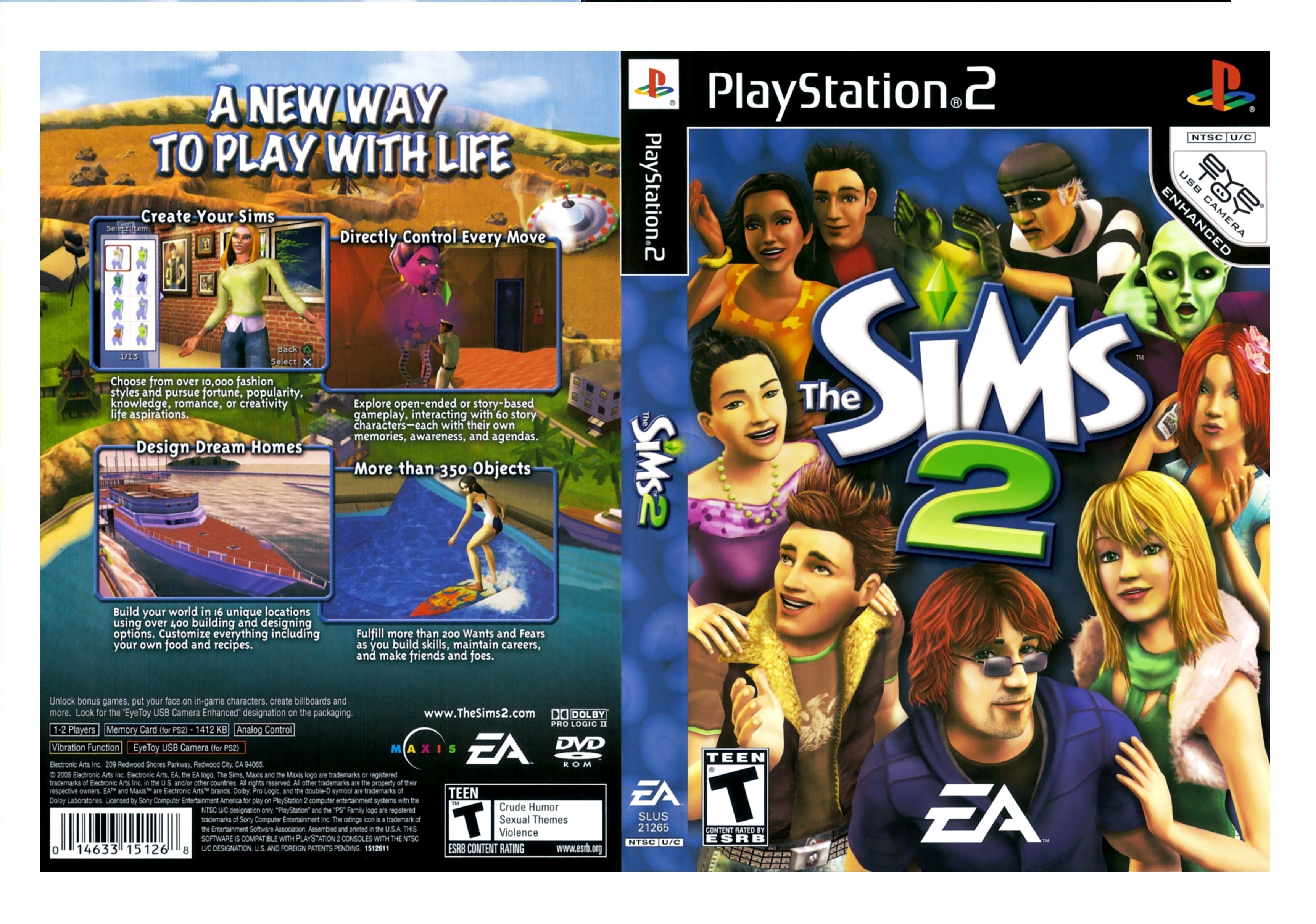 PS2 The Sims 2,The Sims 2 Castaway, The Sims 2 Pet,The Sims Bustin Out (DVD Game) | Lazada