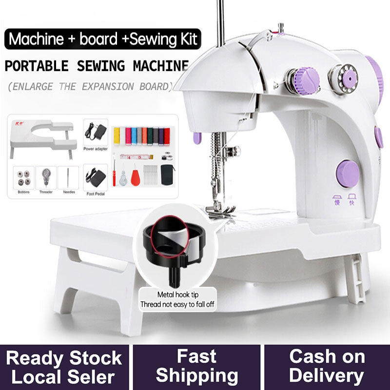 【Malaysia Plug】Portable Sewing Machine Mini SM-202 Double Speed with ...