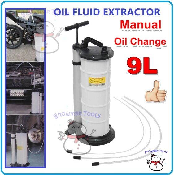 9L UNIVERSAL OIL FLUID EXTRACTOR MANUAL EXCHANGE TRANSFER PUMP ENGINE OIL FUEL EXTRACT SUCTION ...