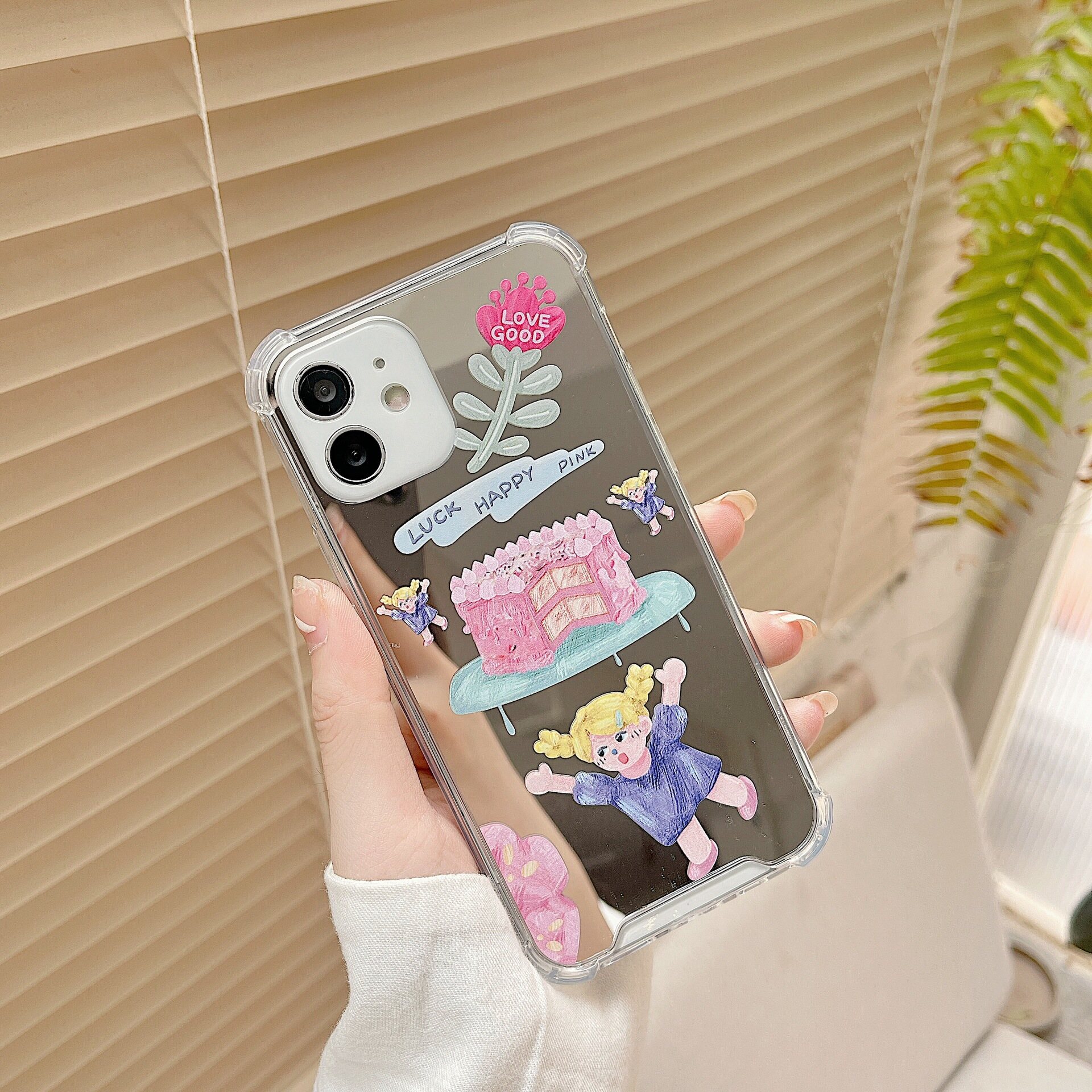 KoMo Cartoon cute iphone case with make up mirror design waterproof ...