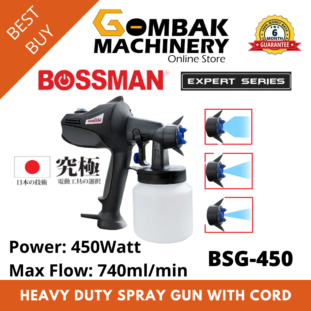 BOSSMAN BSG-450 450W Heavy Duty Spray Gun (With Cord) -6 Months ...