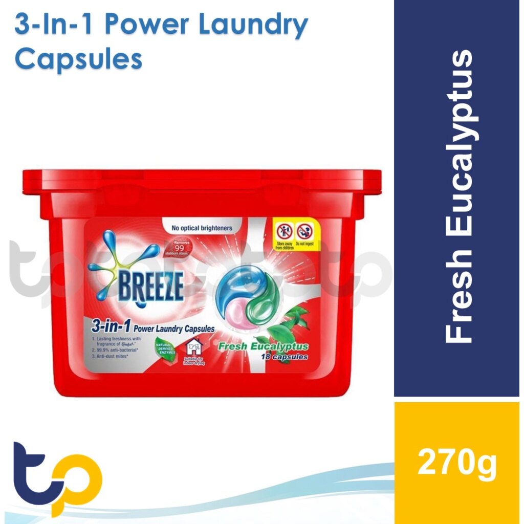 Breeze 3 In 1 Capsule Detergent 18pcs Capsules | Lazada