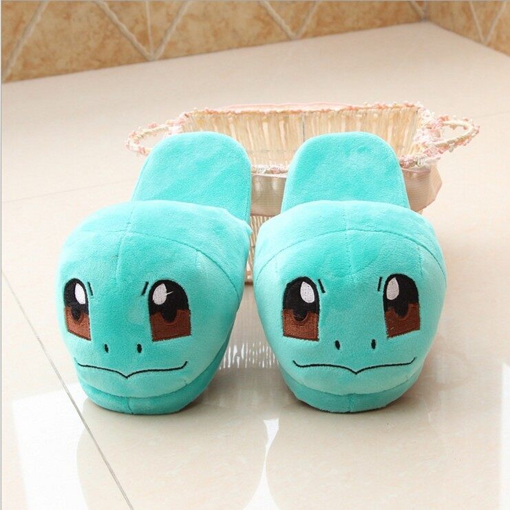 อะนิเมะการ์ตูนตุ๊กตารองเท้าแตะสำหรับผู้หญิงโปเกมอน C Harmander Squirtle ...