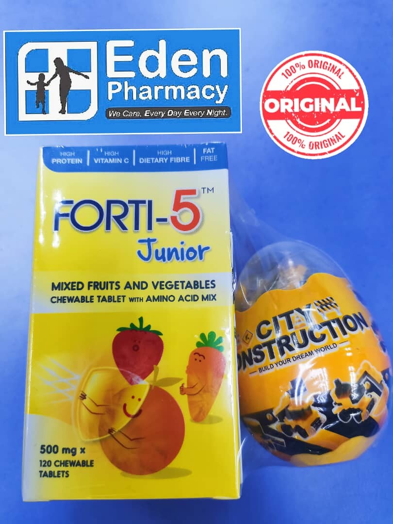 FORTI-5 Junior Mixed Fruit and Vegetables with Amino acid mix ( 500mg x ...