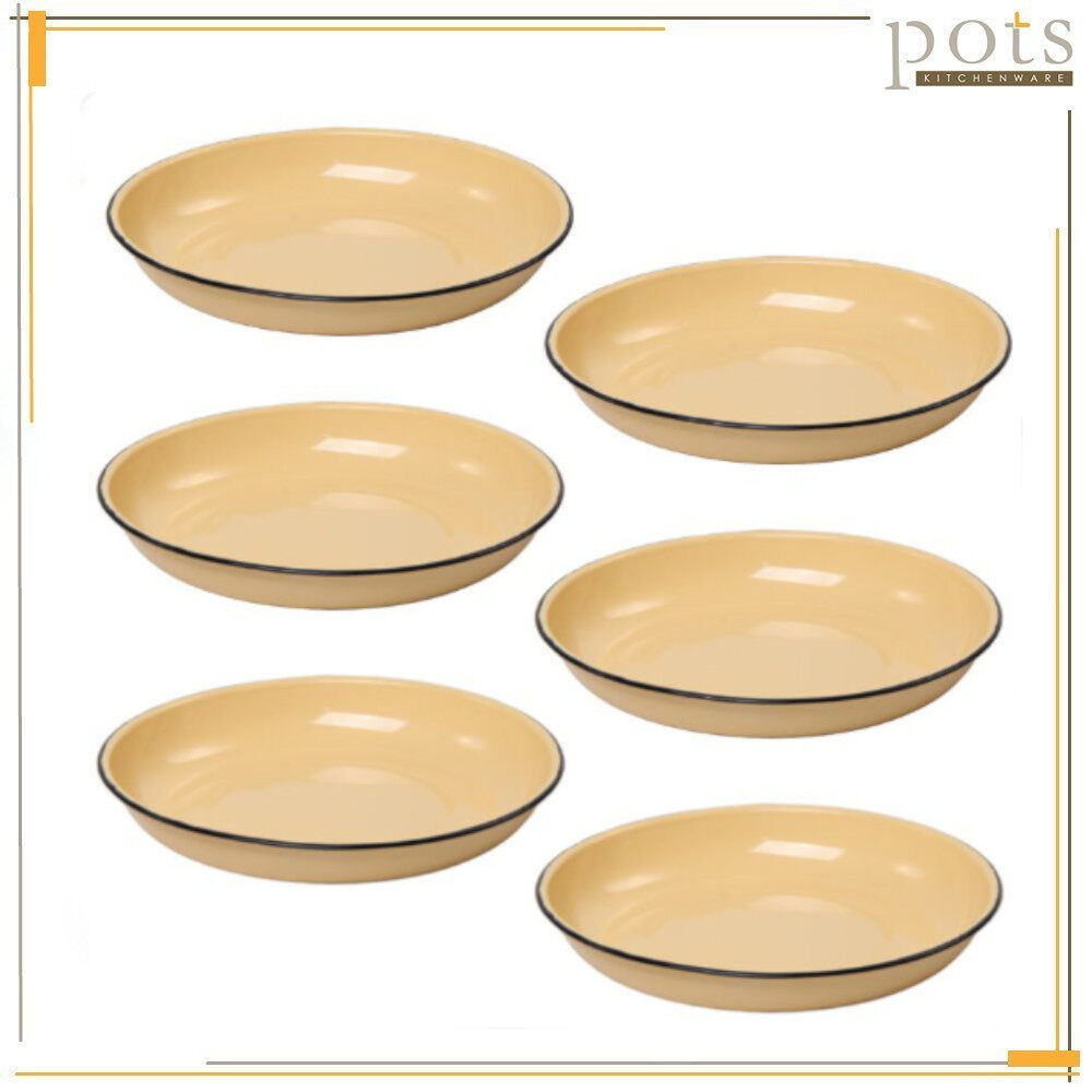 3pcs Enamel Plate Vintage Traditional Rice Plate Enamel Dish Plate ...