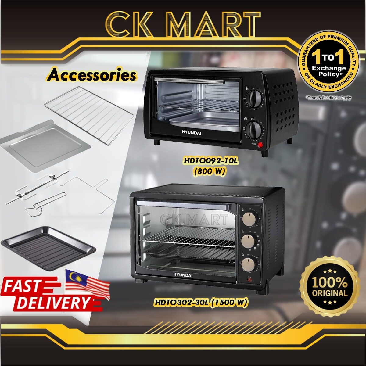 Hyundai 6IN1 Electric Microwave Oven Baking Toaster | 10L HDTO092-10L ...