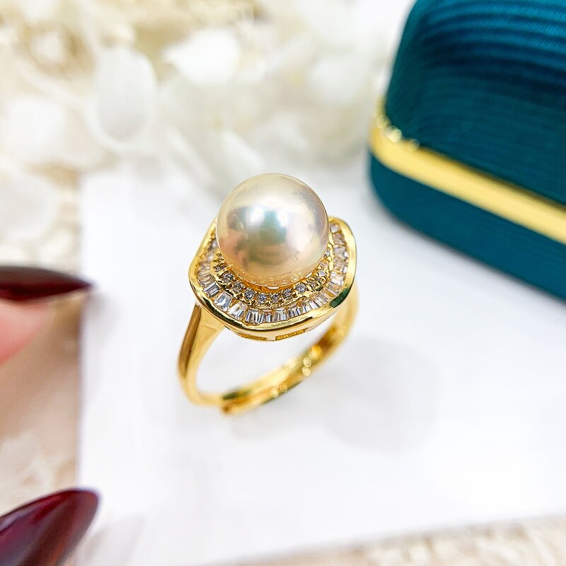 ชุดอุปกรณ์เสริมมุก DIY 925จี้เงินสไตล์แฟชั่นต่างหูแหวนรองรับไข่มุกด้วยตนเองอุปกรณ์เสริมที่ว่าง ...