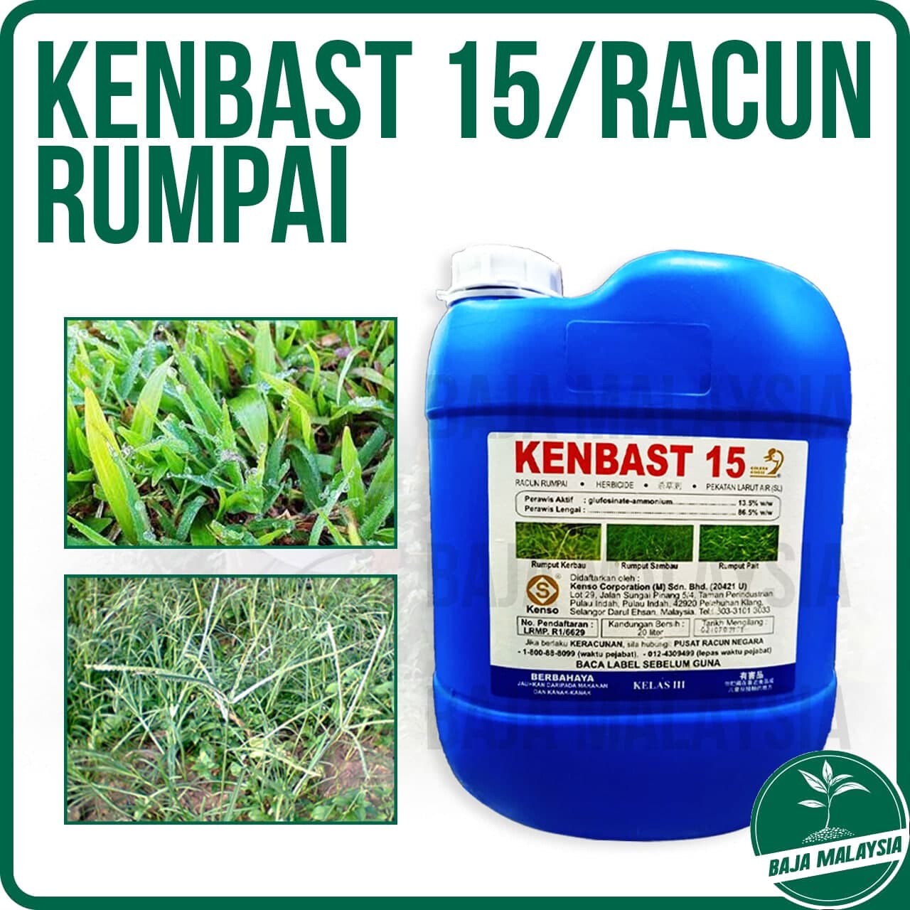 KENSO Kenbast 15 20 Liter Glufosinate-Ammonium 13.5% (Same As Rainsena ...