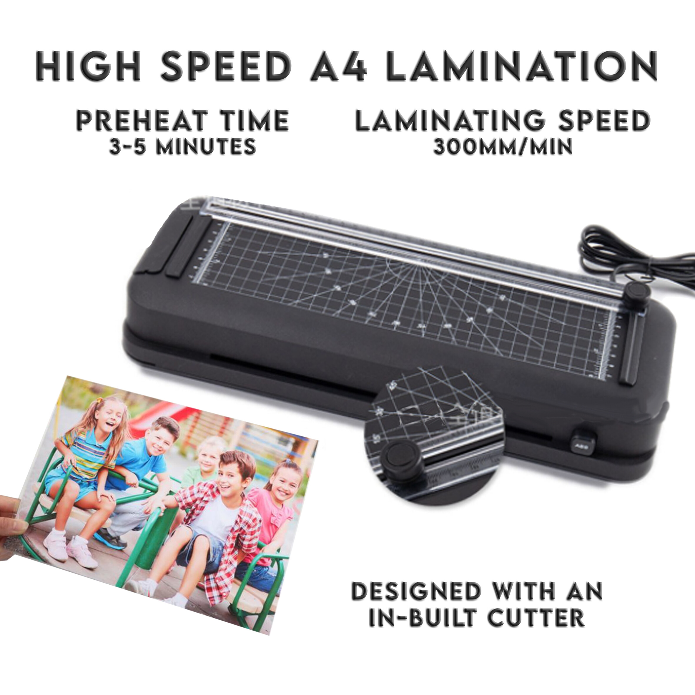 A4 A5 Lamination Machine With Cutter Hole Puncher Mesin Laminate ...