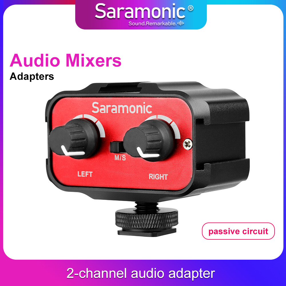 DSLR Audio Adapter ,Saramonic SR- AX100 Microphone Audio Mixer For ...