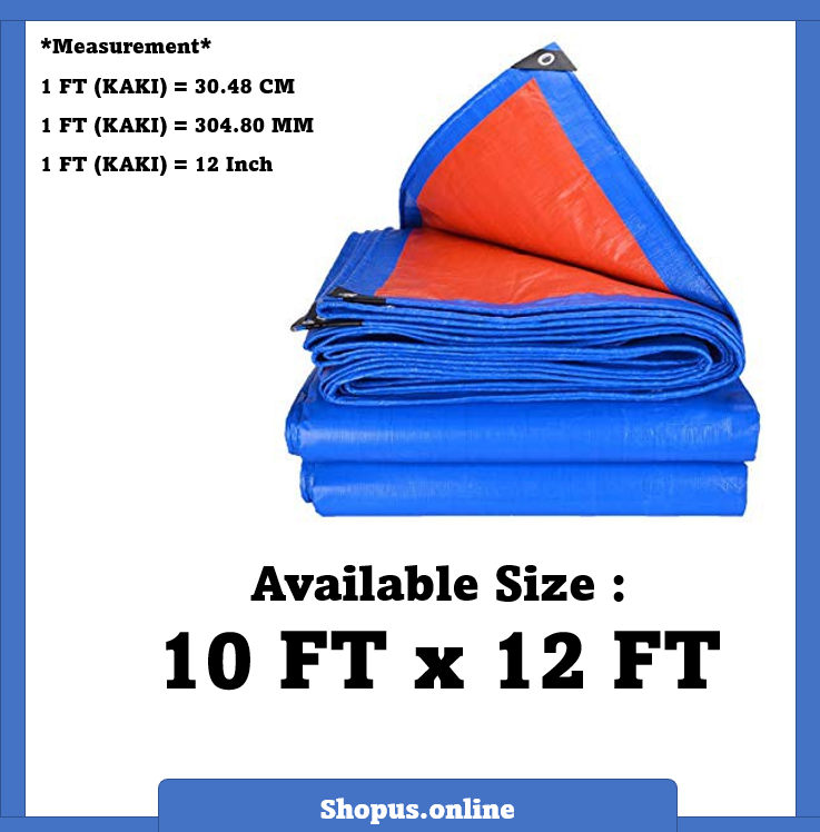 Canvas 10FT Blue Orange Water Resistance Waterproof Flexible Sheet ...