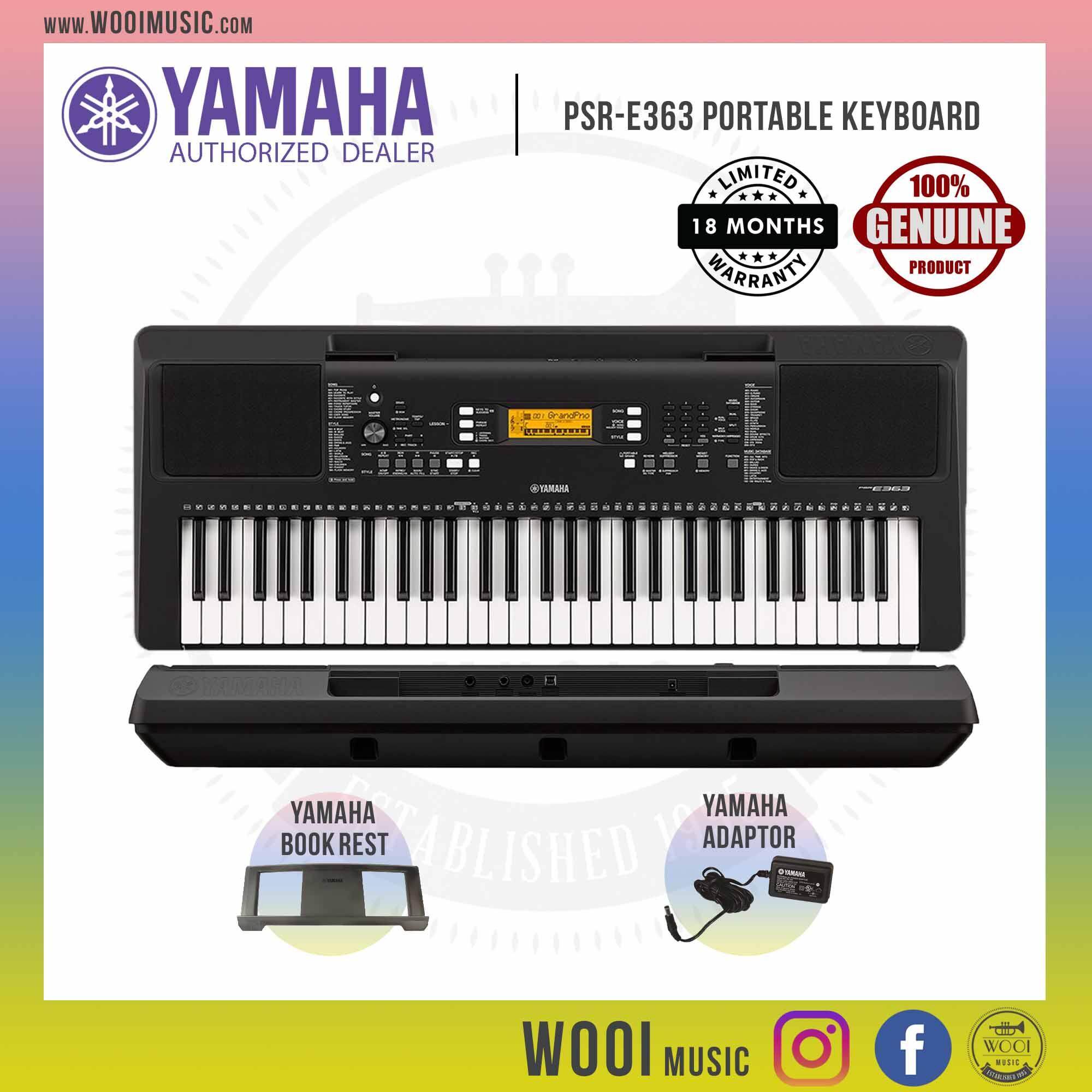 Yamaha PSR-E363 Portable Keyboard Package (E363 / PSRE363) (61 Keys ...