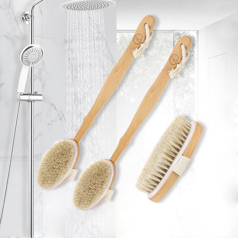 Bath Body Brush Back Scrubber Exfoliating Body Massager Long Handle ...