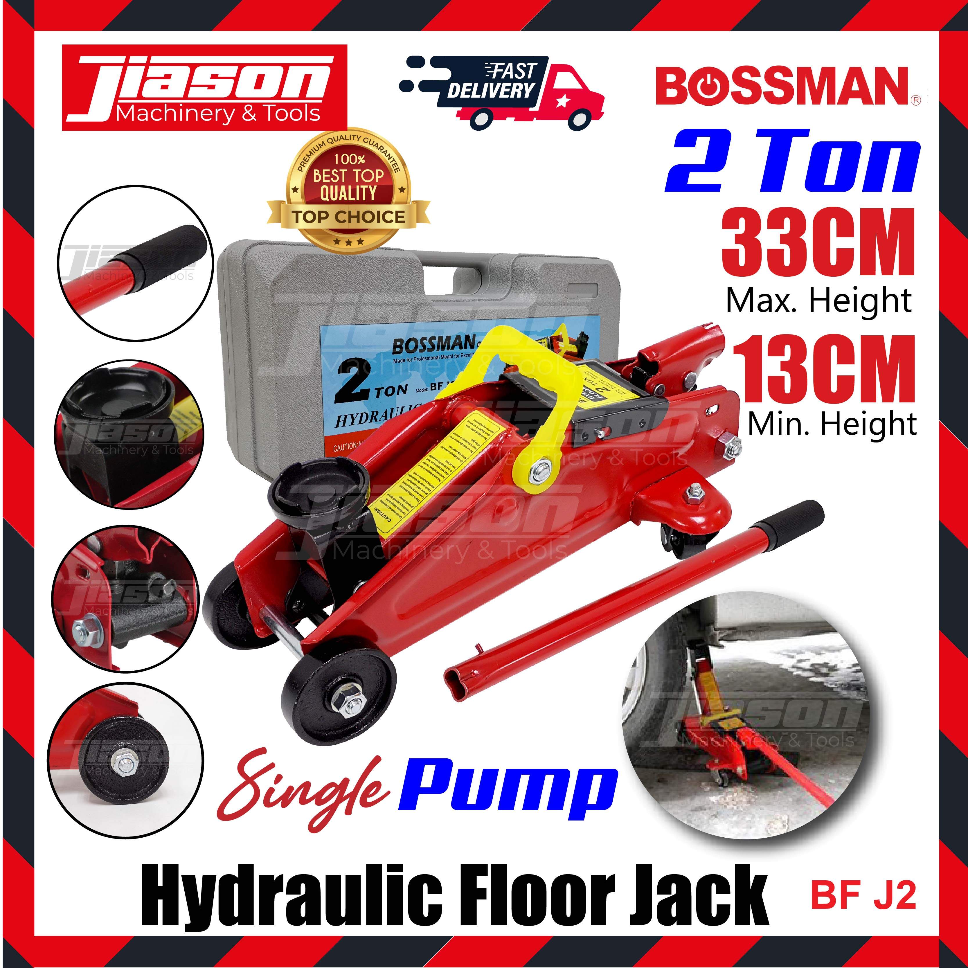 BOSSMAN BFJ2 2 Ton Single Pump Hydraulic Floor Jack w/ PVC Box | Lazada