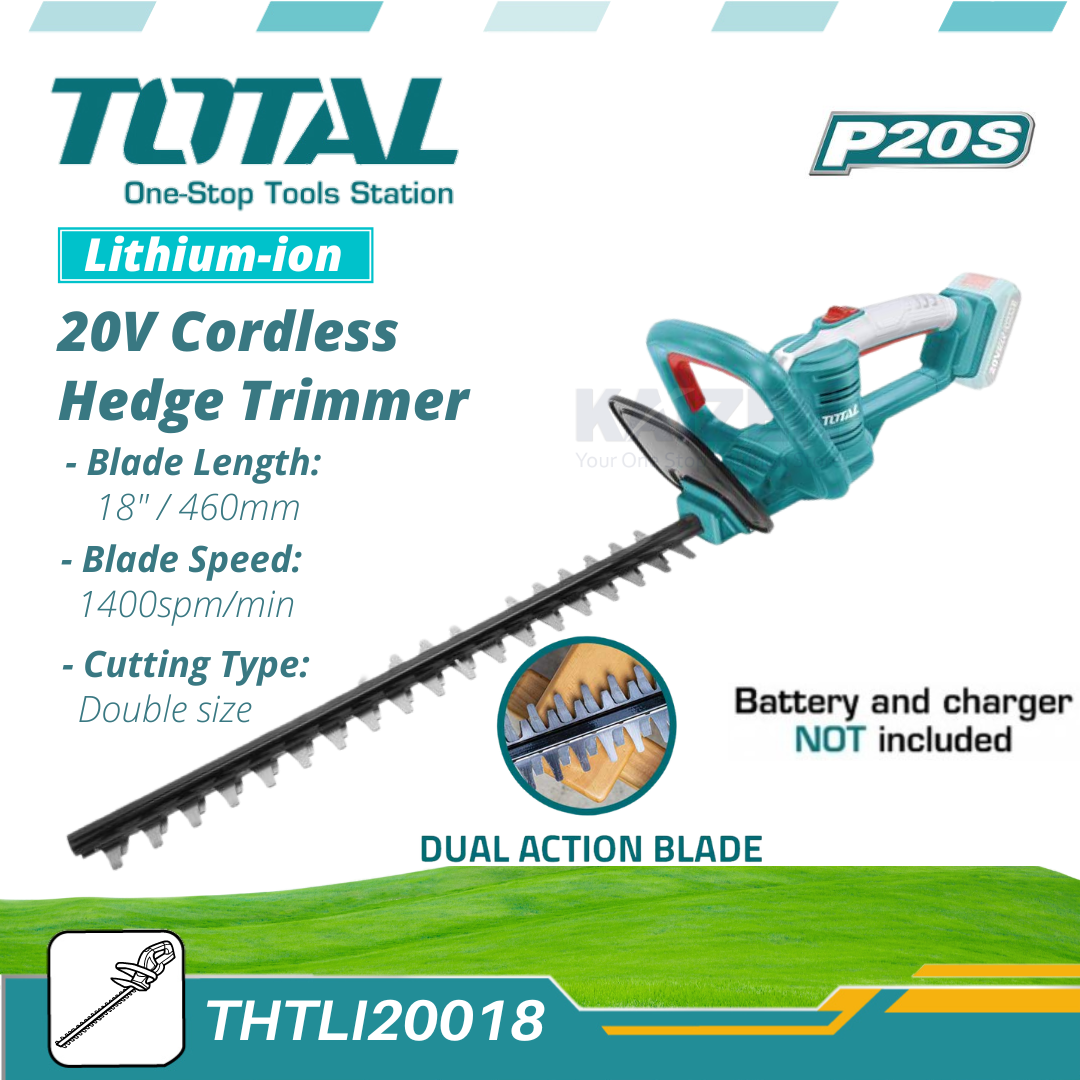 TOTAL THTLI20018 20V LITHIUM-ION HEDGE TRIMMER 18" | Lazada