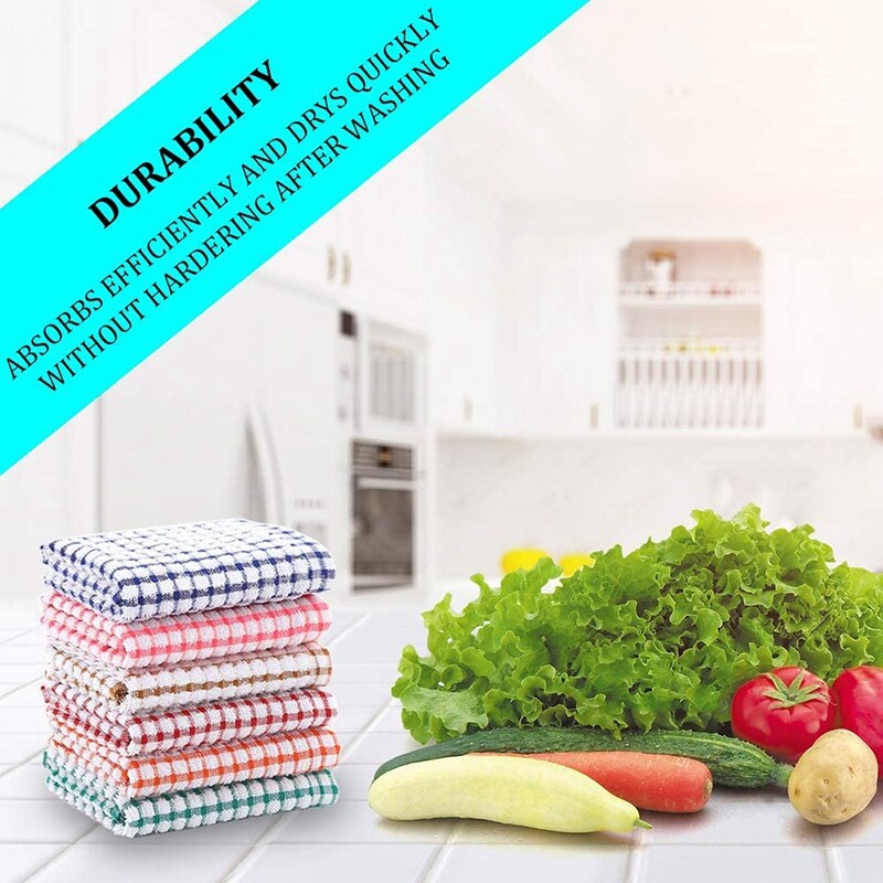 Kitchen Dish Towels, Bulk Cotton Kitchen Hand Towels, 10 Pack Dishcloth ...