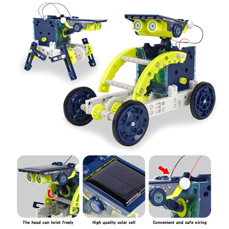 DIY Robot Building Set Robot Educational Kits Solar Powered Robot Toy DIY Assemble Stem Projects ...
