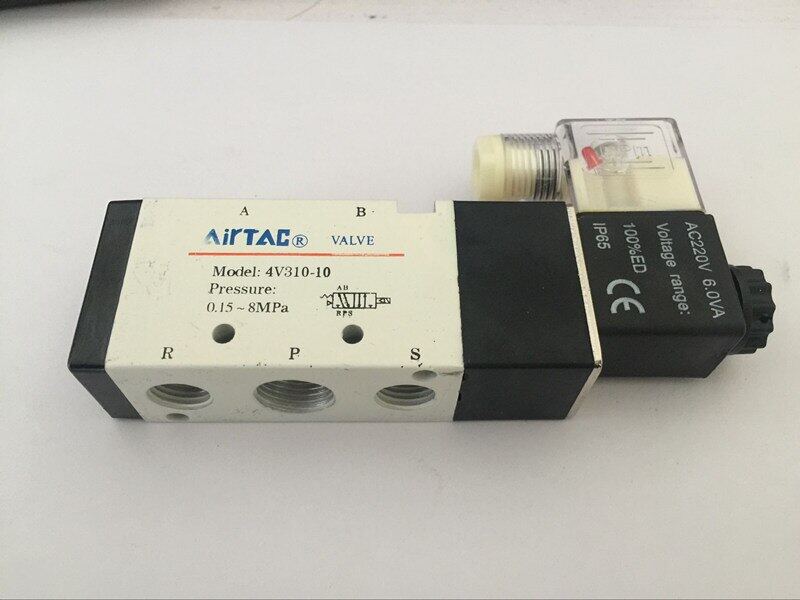 3/8" NPT Airtac Type 4V310-10 2pos 5port dc 12v 24v ac 110v 220v 4V310-10-DC24V 3/8 NPT,US ...