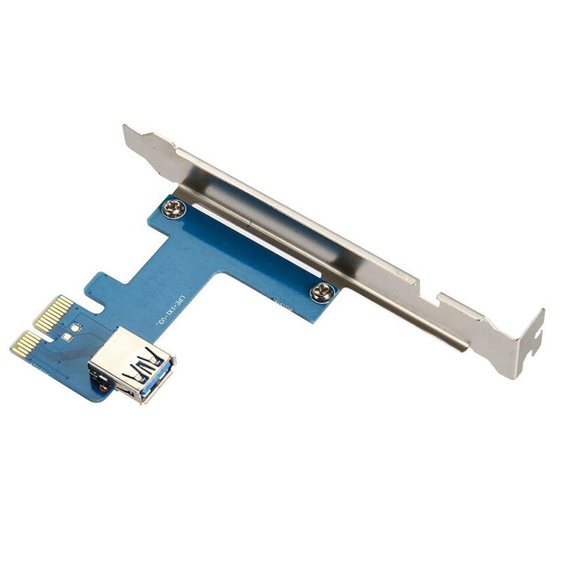 PCI-E Express 1X to 3 Port 1X Switch Multiplier HUB Riser Card +USB ...