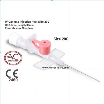 I.V CANNULA WITH LUER LOCK, INJECTION PORT & WINGS (100pcs/box) | Lazada