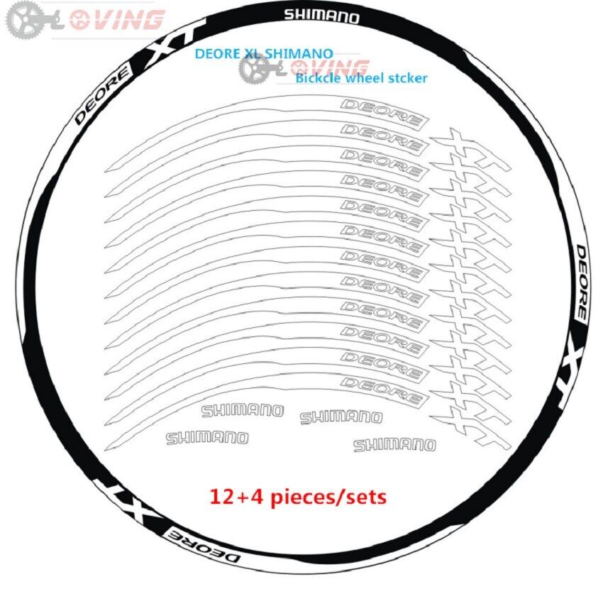 XT 2Wheels/ Set Mountain Bike MTB Rim Decals 26 "27.5" 29er Inch Wheel ...