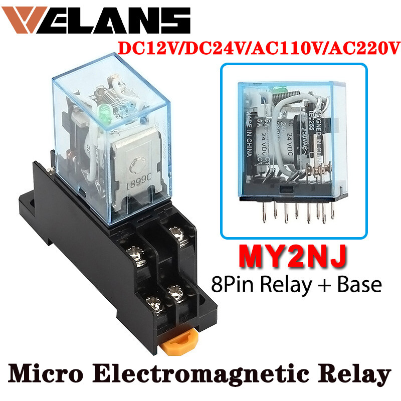 【In Stock】 MY2NJ HH52P Micro Electromagnetic Relay DC 12V 24V AC110V 220V 5A Coil 2NO 2NC Relay ...