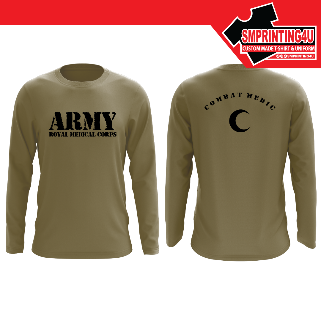 T-Shirt Army Design Combat Medic KKD Baju Askar Warna Sand Inner Loreng ...
