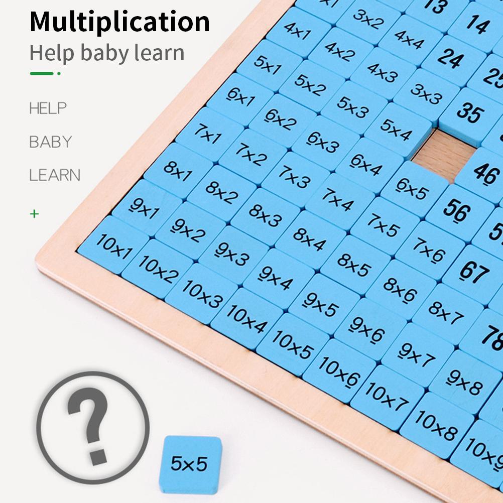 Wooden Hundred Board for Kids Multiplication Board Math Game Preschool ...