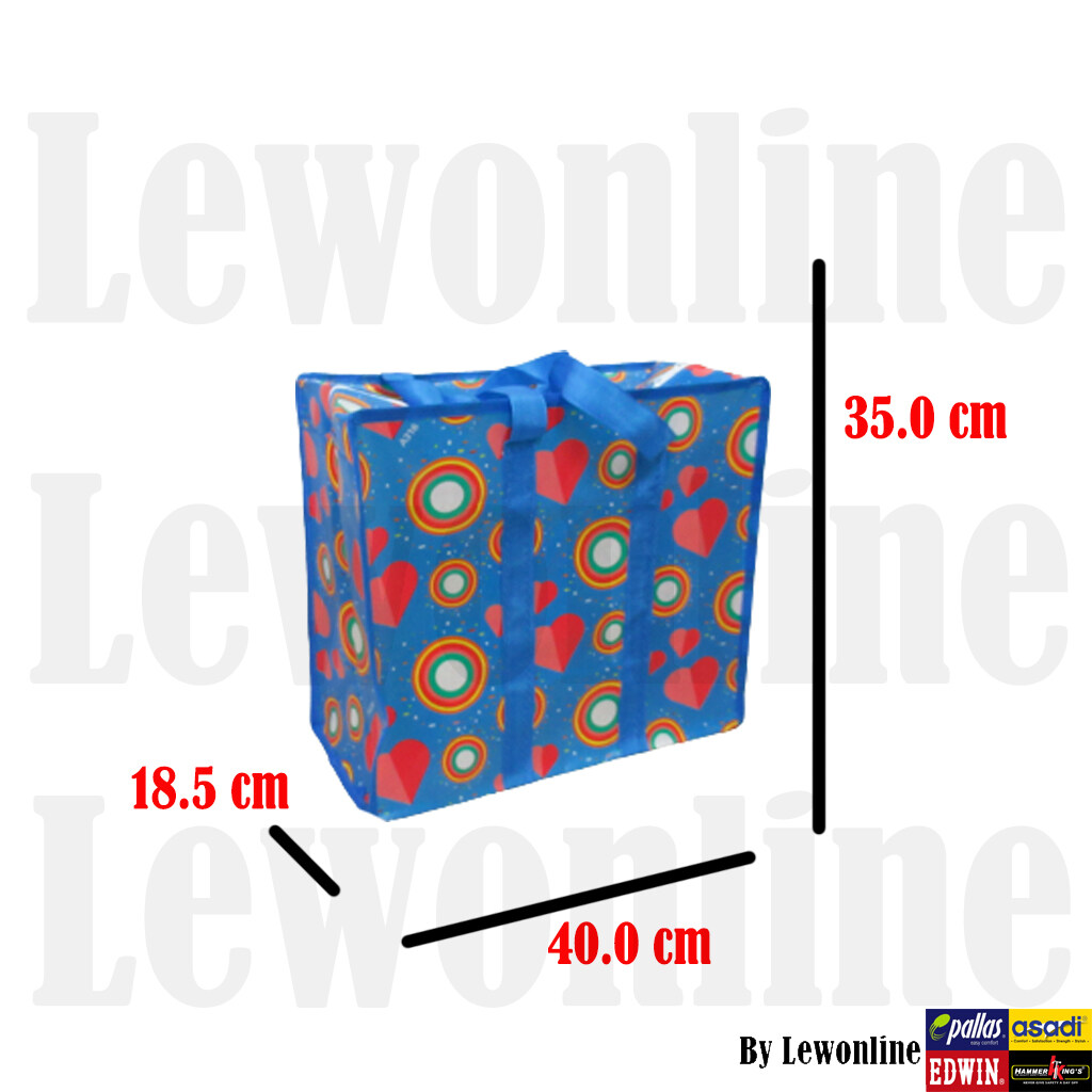 Beg Guni Tebal Size Besar Berzip & Bertali Pemegang (Large Thick Multi ...