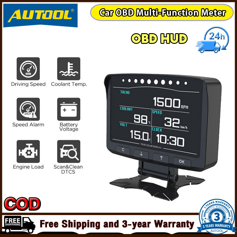 AUTOOL X95 GPS เครื่องวัดความเอียงรถยนต์อัจฉริยะ HUD (head-up diaplay ...
