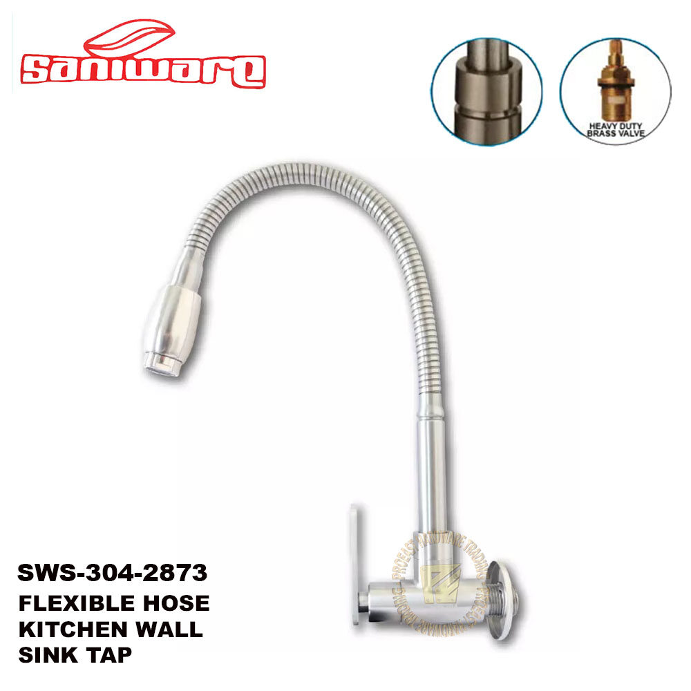Saniware SWS - 304 - 2873 Stainless Steel Flexible Hose Kitchen Wall ...