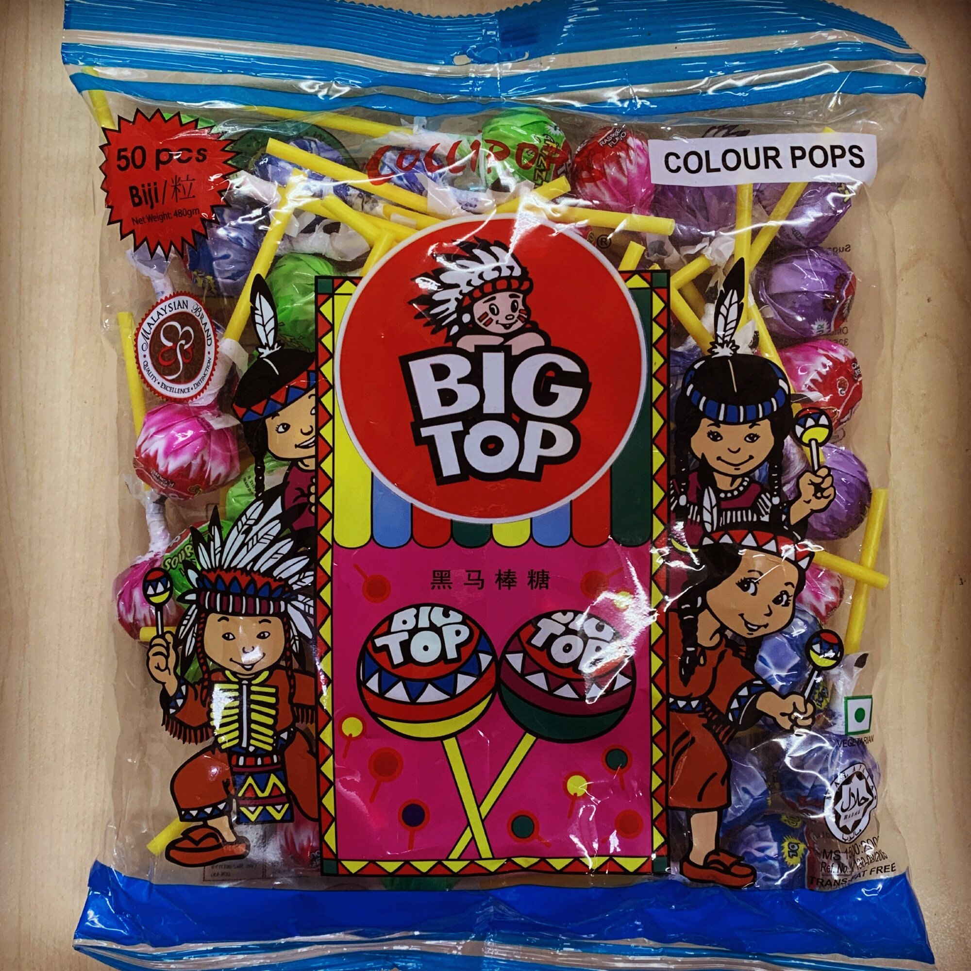 BIG TOP COLOUR POPS LOLLIPOPS 50PCS | Lazada