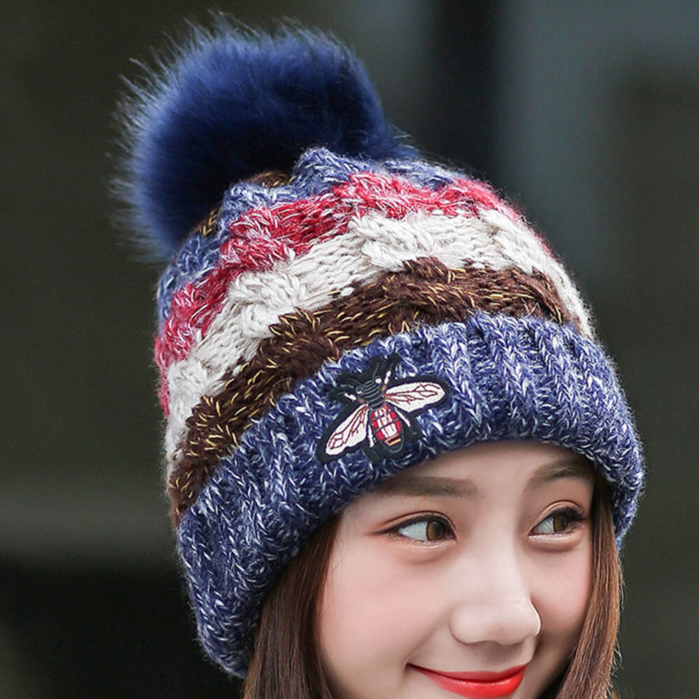 Moco หมวกไหมพรมถัก,หมวกขนสัตว์ปกป้องหูหมวกถักกำมะหยี่หนาน่ารักสำหรับฤดู ...