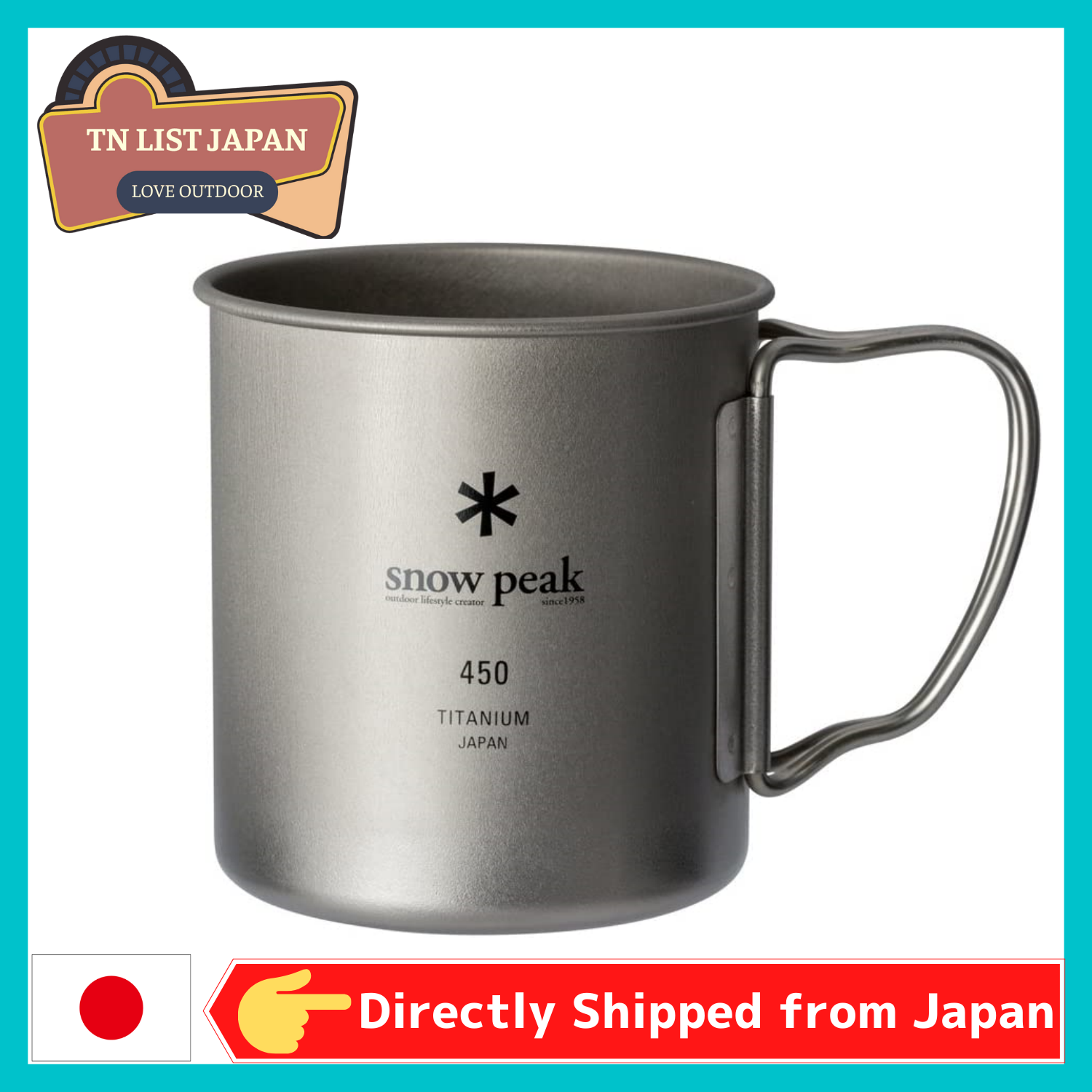 【Direct Shipping from Japan】Japan Snow peak titanium single mug MG-143 ...
