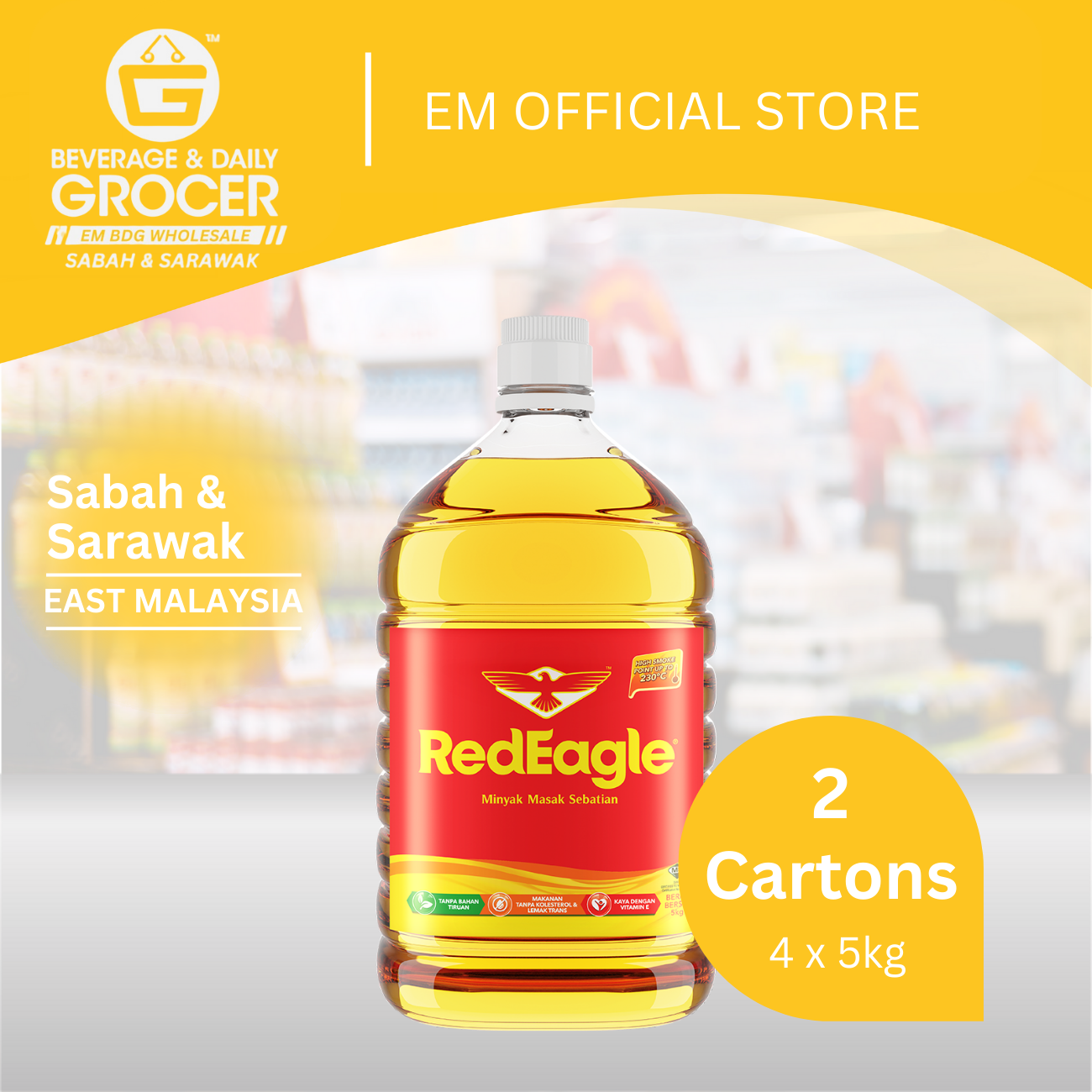 Red Eagle Cooking Oil 4 x 5kg | Lazada