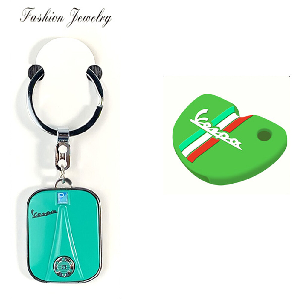 Chrome Keychain Zinc alloy KeyRing Key Chain For Piaggio Vespa ...