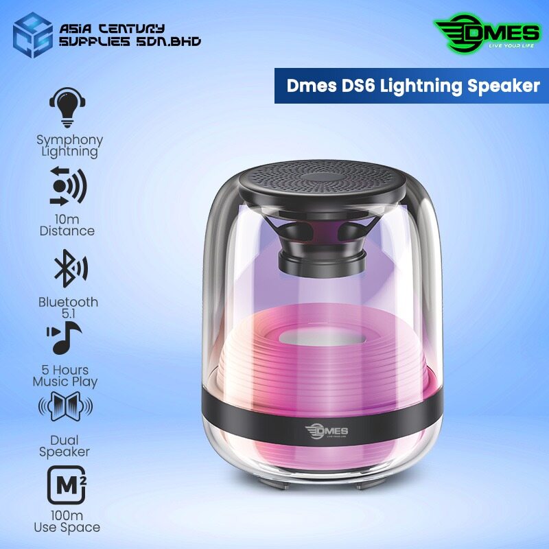 DMES DS6 Wireless Bluetooth Transparent Stereo Speaker with Dual ...