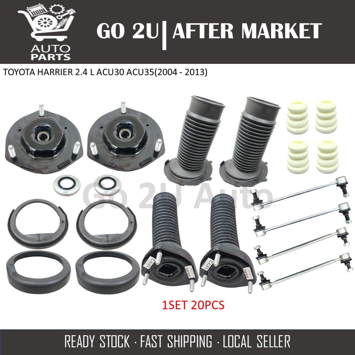 FRONT AND REAR SUSPENSION KIT 1SET 20PCS -TOYOTA HARRIER ACU30/ACU35 ...
