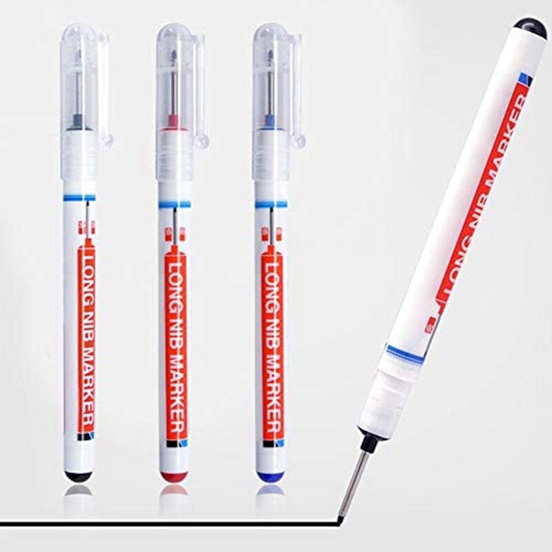Long Nosed Marker, Deep Hole Carpenter Mark Water-Proof Long Nib Marker ...