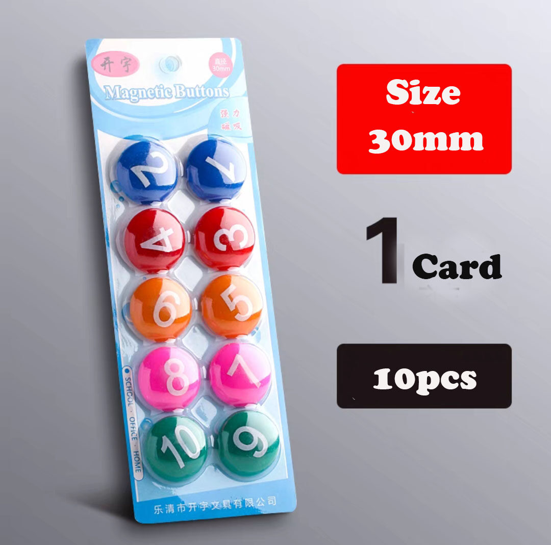 30mm Colorful Magnet Button Whiteboard Magnet Fridge Office and School ...