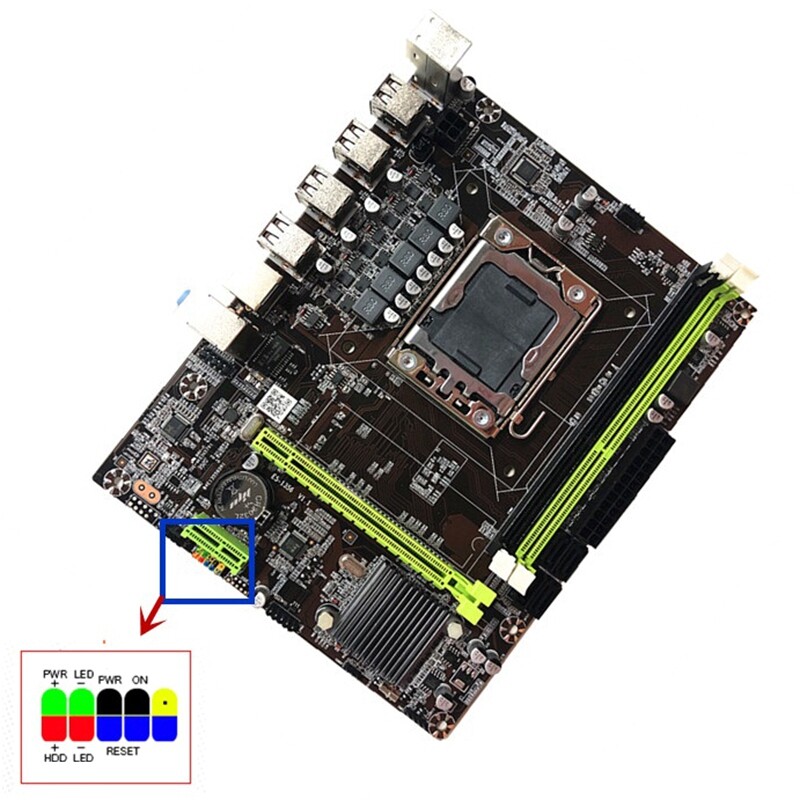 X79 1356ชุดเมนบอร์ดพร้อม Xeon LGA 1356 E5 2450 C2 Cpu 2X4GB = 8GB ...