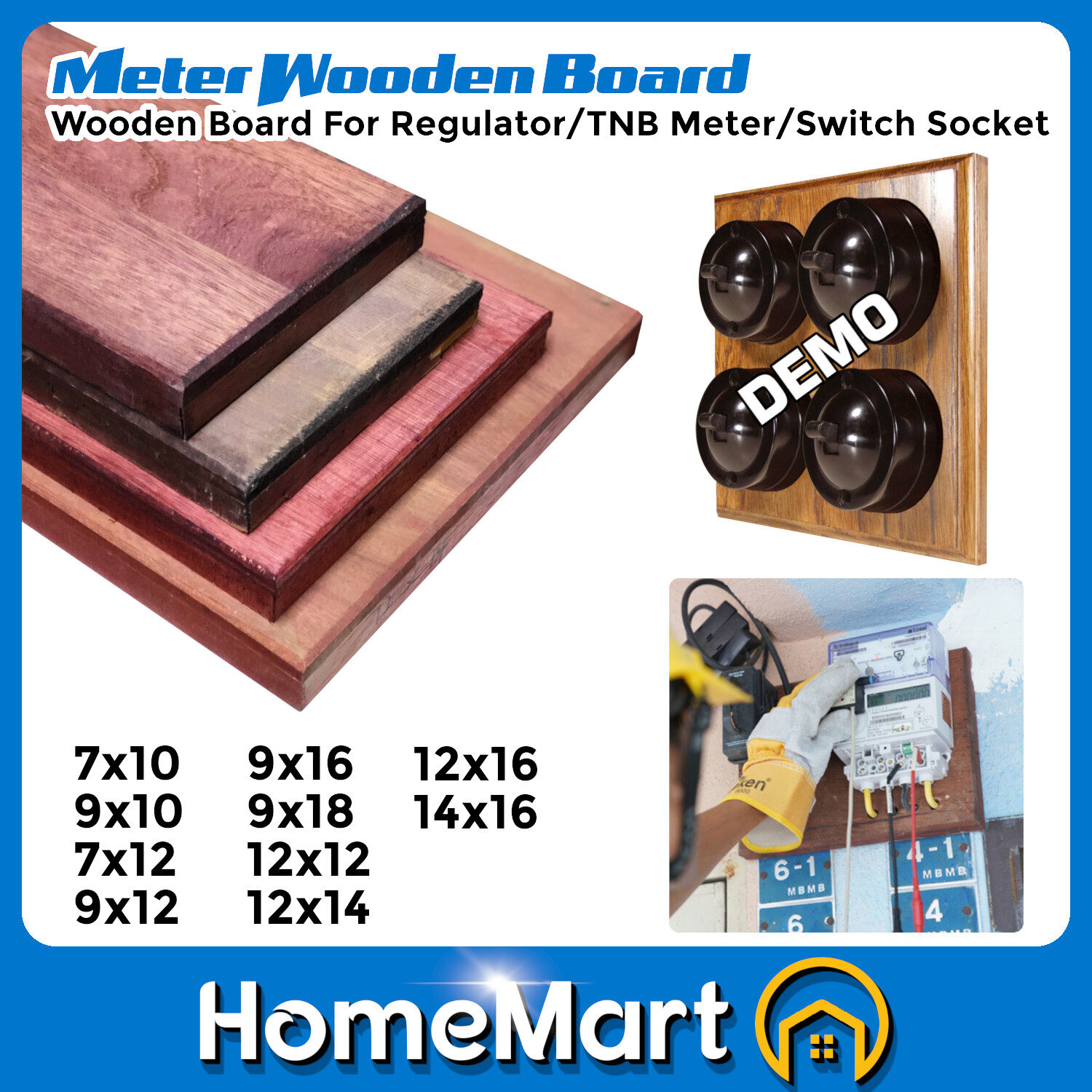 Meter Wood Board Wooden Board For Regulator / TNB Meter / Switch Socket ...