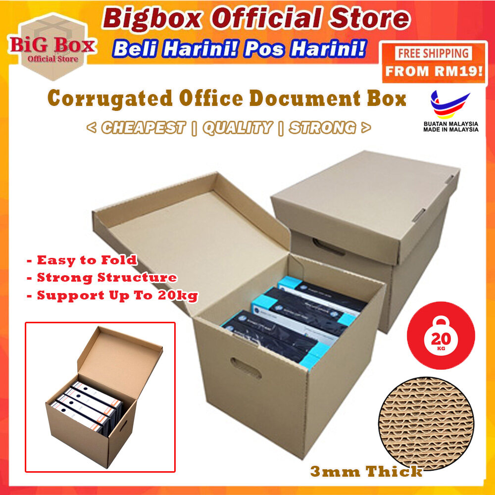 Storage Box Die-Cut Box Moving Box Document File Box Office Kotak ...
