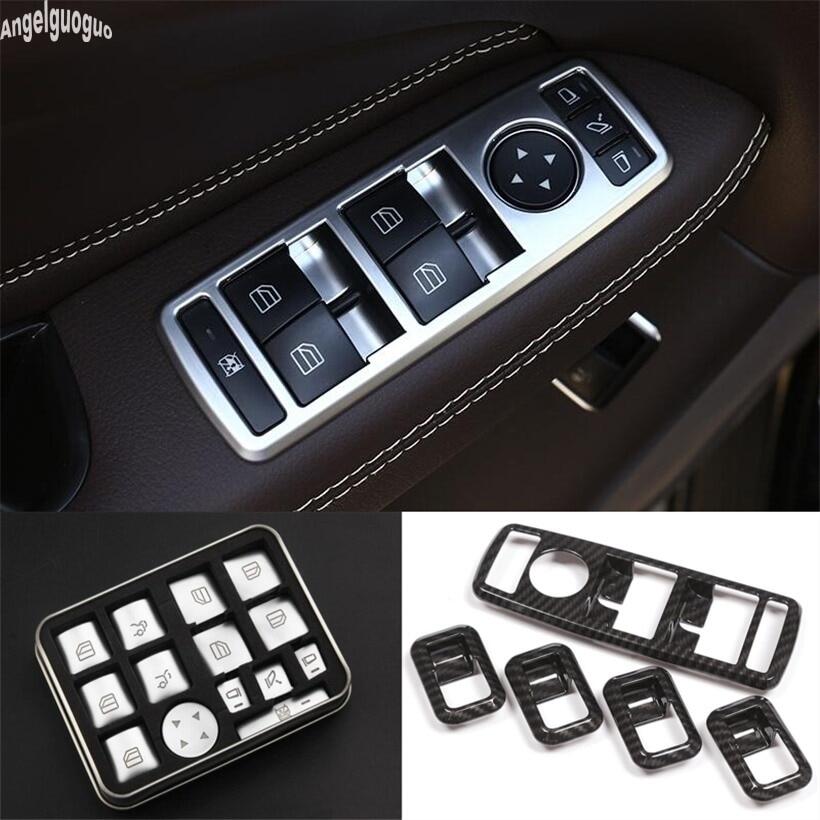 Car Window Glasses Lift Button Cover Switch Frame Trim For Mercedes ...