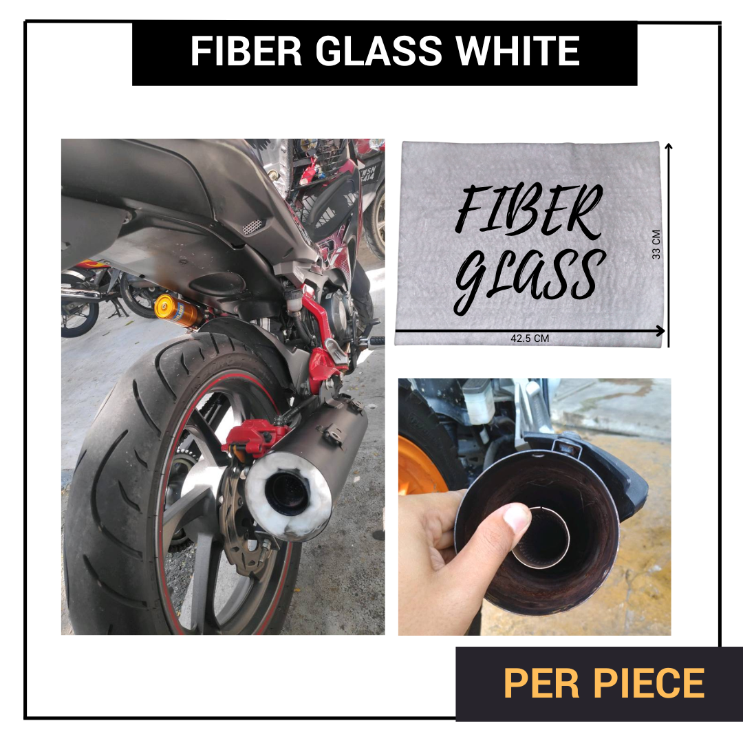 FIBER GLASS WHITE (42.5cm x 33cm) PUTIH Exhaust Silence Use Fibre Glass ...