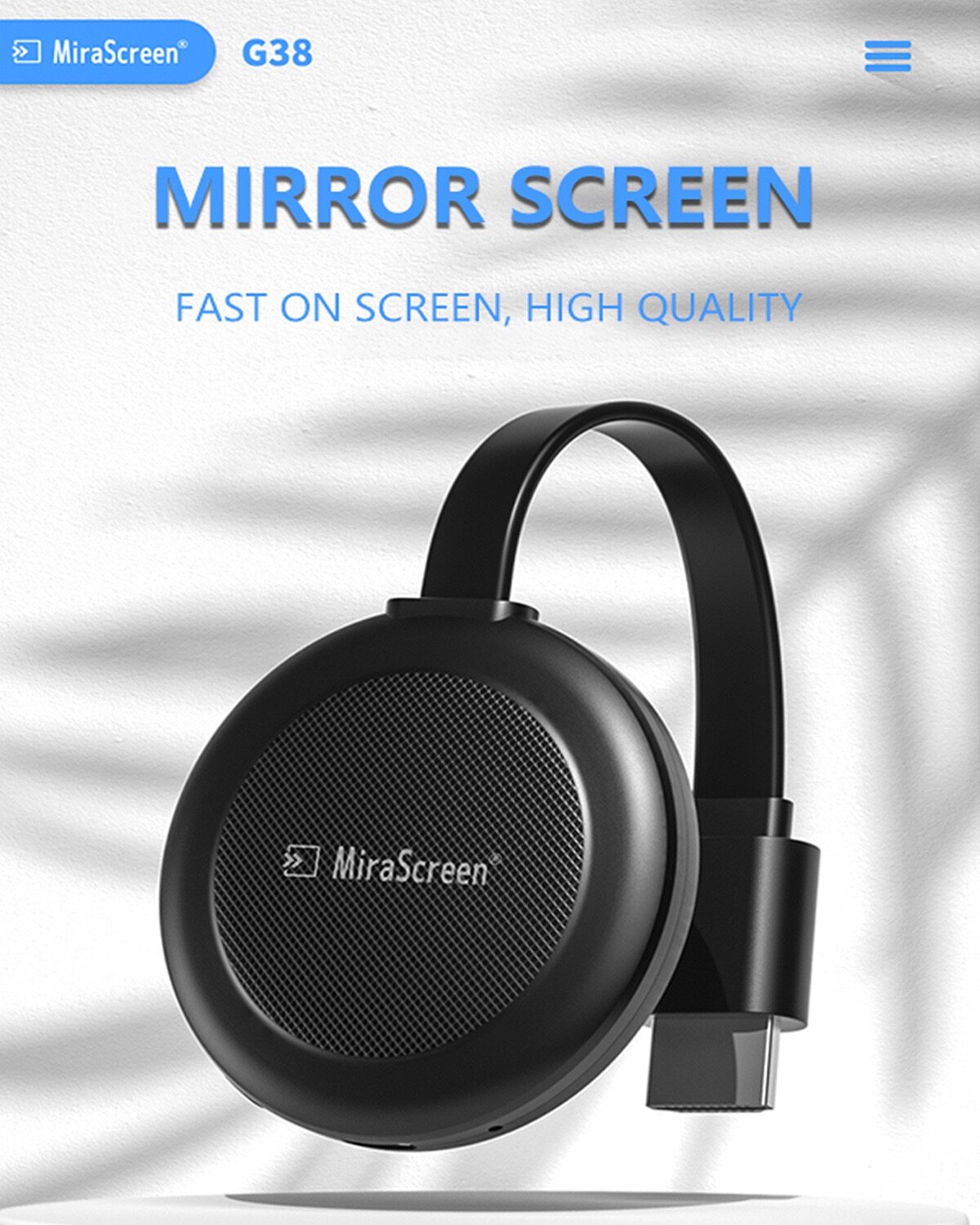 MIRASCREEN G38 Screen Mirror/ Miracast Wireless TV Streaming Device ...